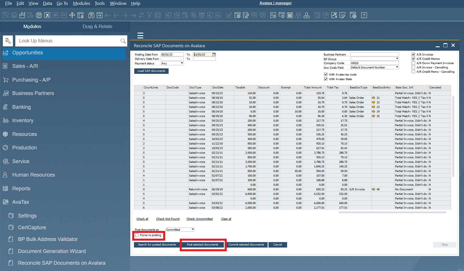 Reconcile and posting transactions | AXAP by Argentis